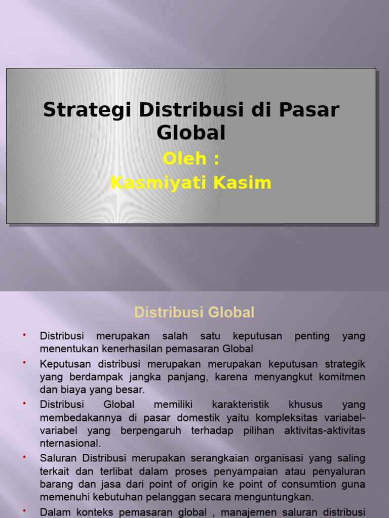 Strategi Distribusi Global yang Efektif | PDF | Bisnis