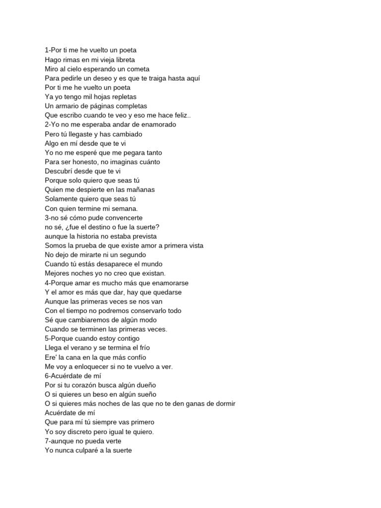1-Por Ti Me He Vuelto Un Poeta | PDF