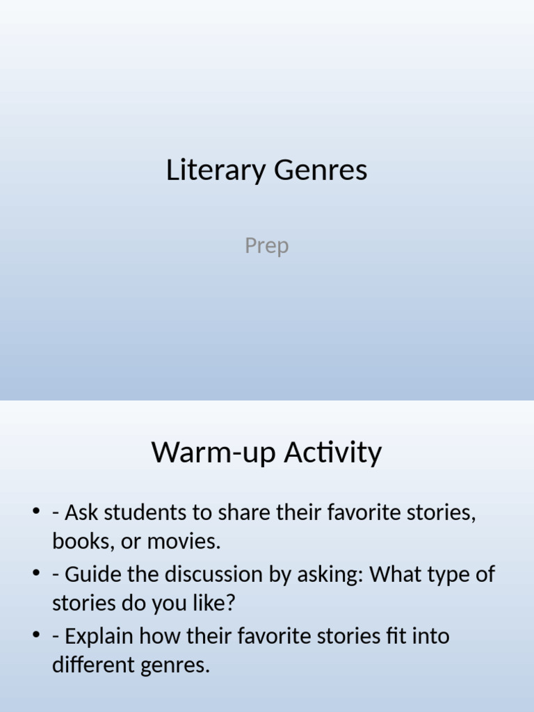 Literary Genres - Lesson - Plan | PDF