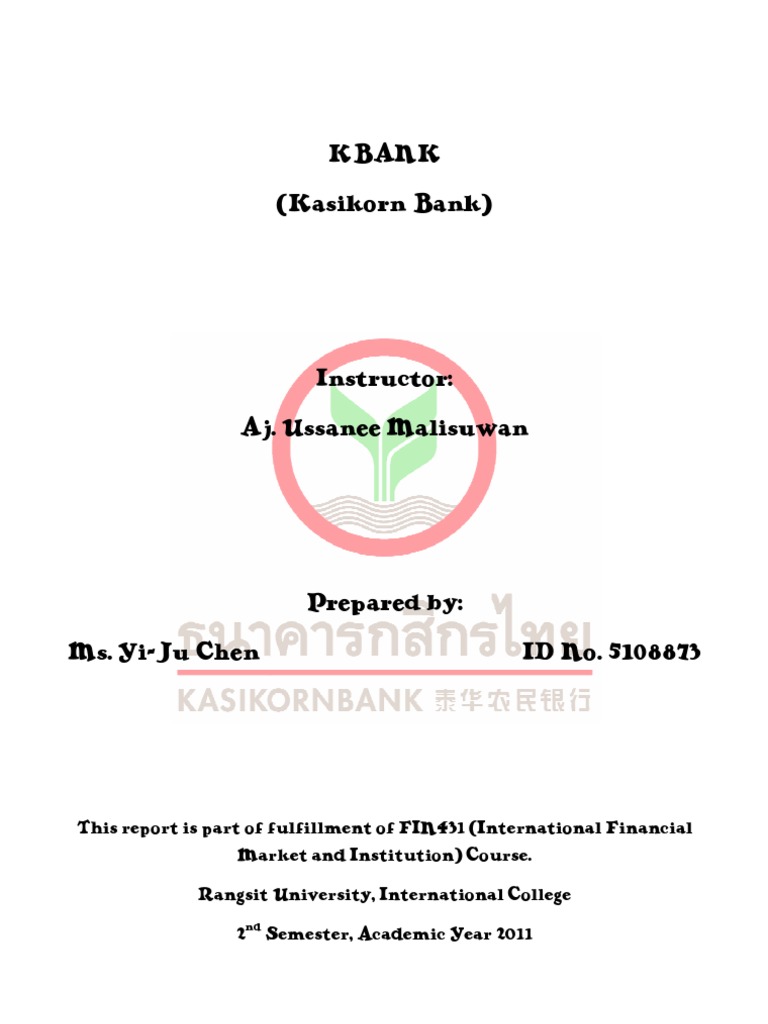 Kasikorn Bank | PDF | Factoring (Finance) | Securities (Finance)