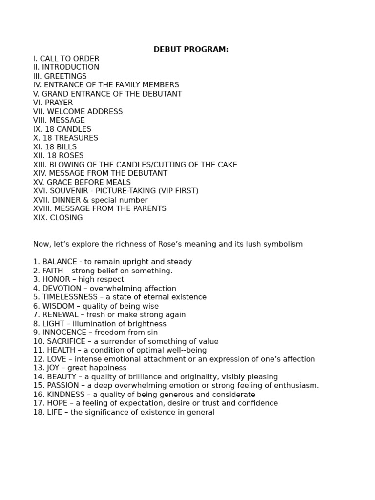 KTR Debut Program | PDF