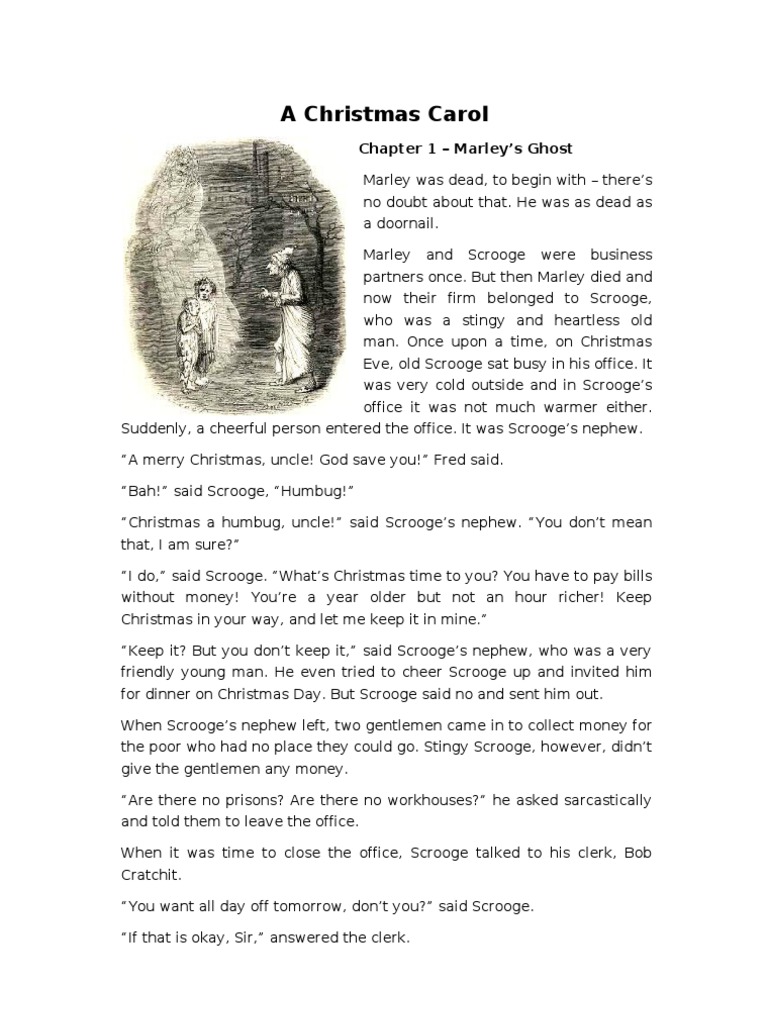 A Christmas Carol (Story) | PDF | Ebenezer Scrooge | Tiny Tim (A ...