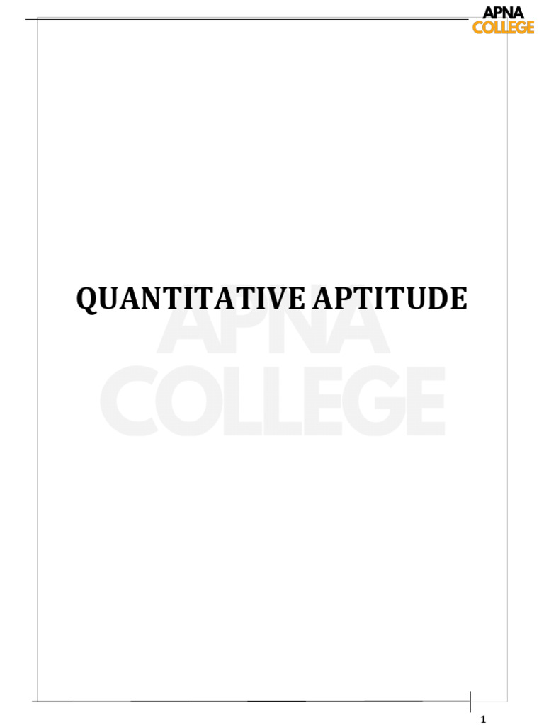 Quantitative Aptitude 12 Pdf