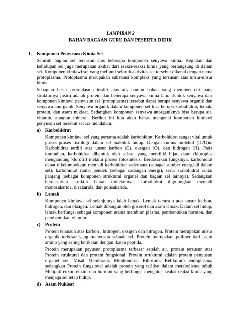 Lampiran 2 Materi Bacaan Siswa Dan Guru | PDF | Sains & Matematika