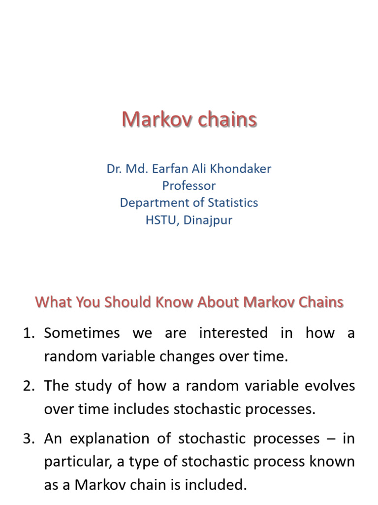 Markov Chains 01 | PDF