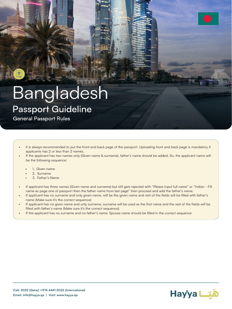 Bangladesh Passport Application Guidelines | PDF