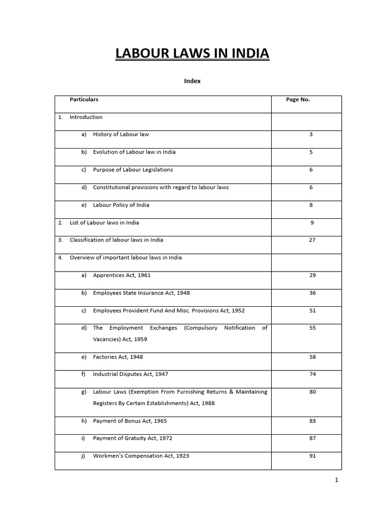 Labour Act | PDF