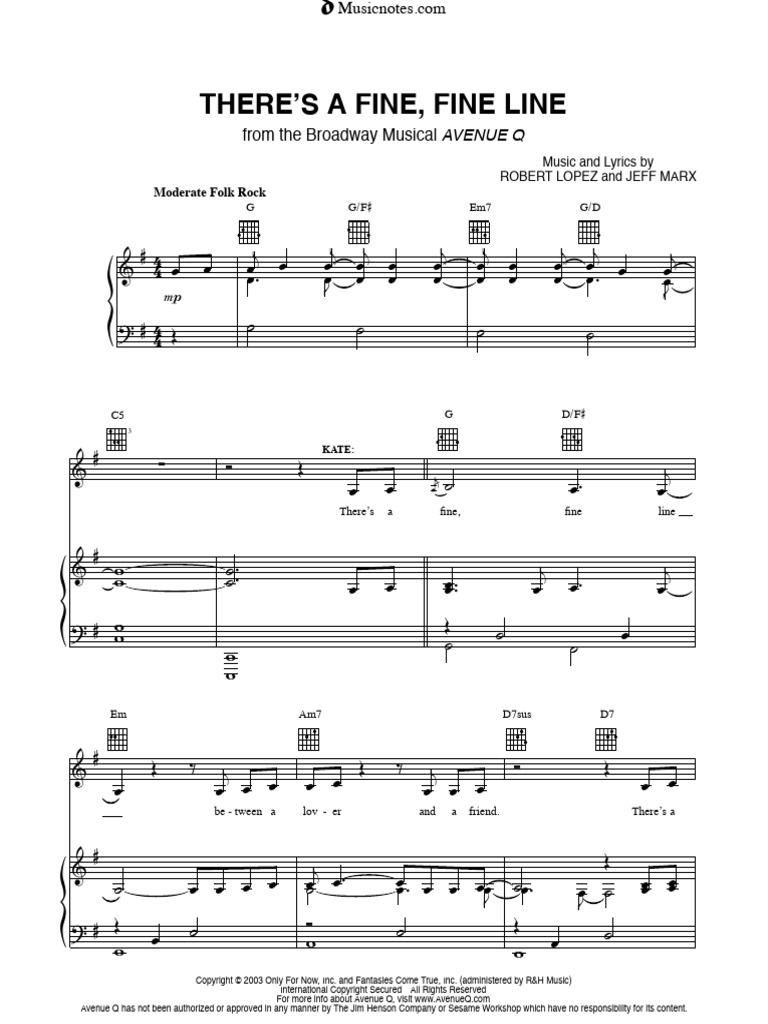 There's A Fine Fine Line Chords | PDF
