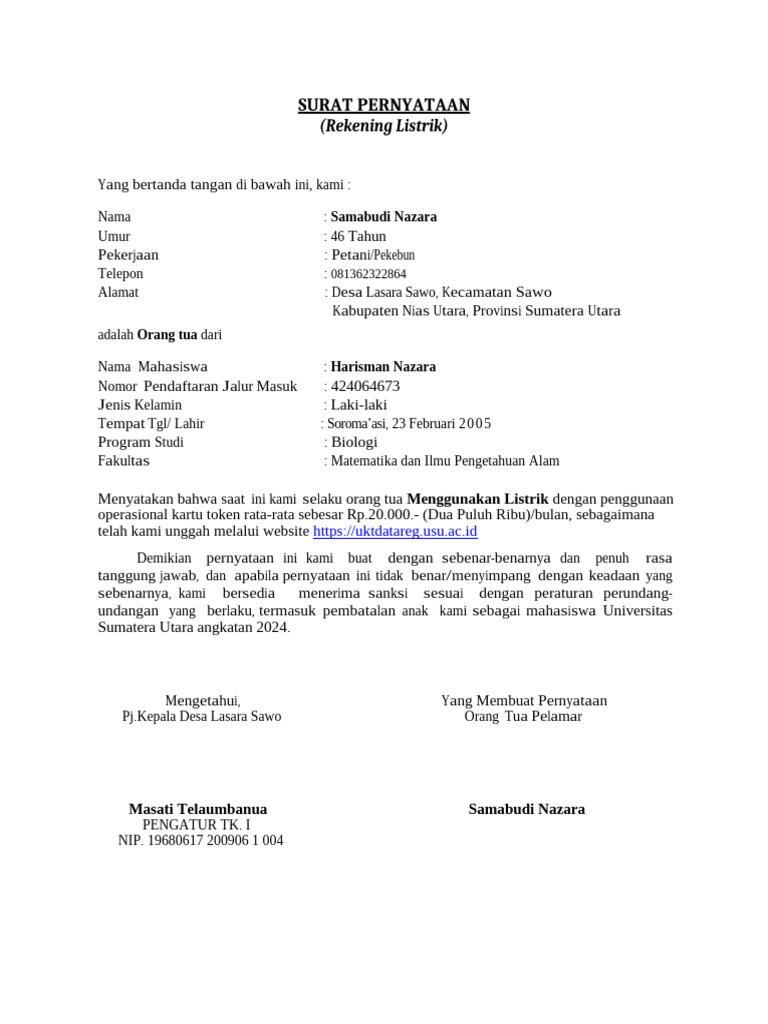 rekening listrik | PDF