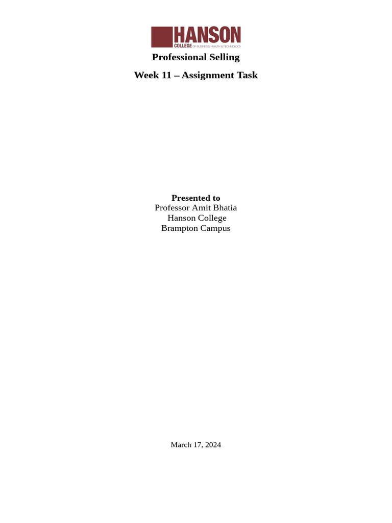 MKT3680 - Chapter 10 - week 10 Assignment | PDF