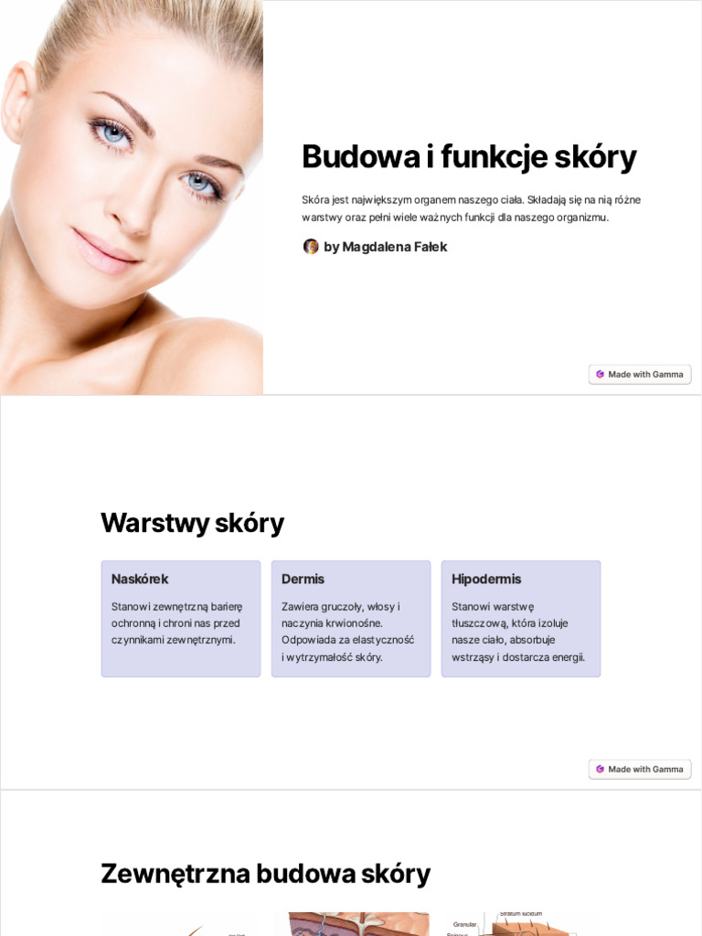 Budowa i Funkcje Skory | PDF