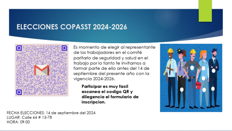 Cartel Convocatoria Copasst 2024. | PDF