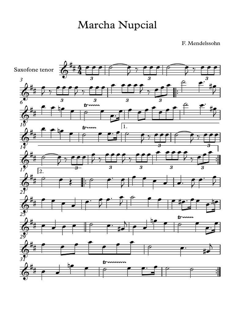Marcha Nupcial Partitura Completa Pdf