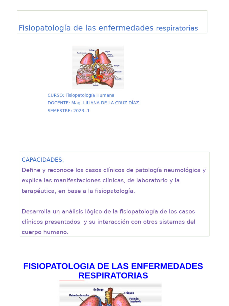 Fisiopatología de Las Principales Enfermedades Respiratorias | PDF