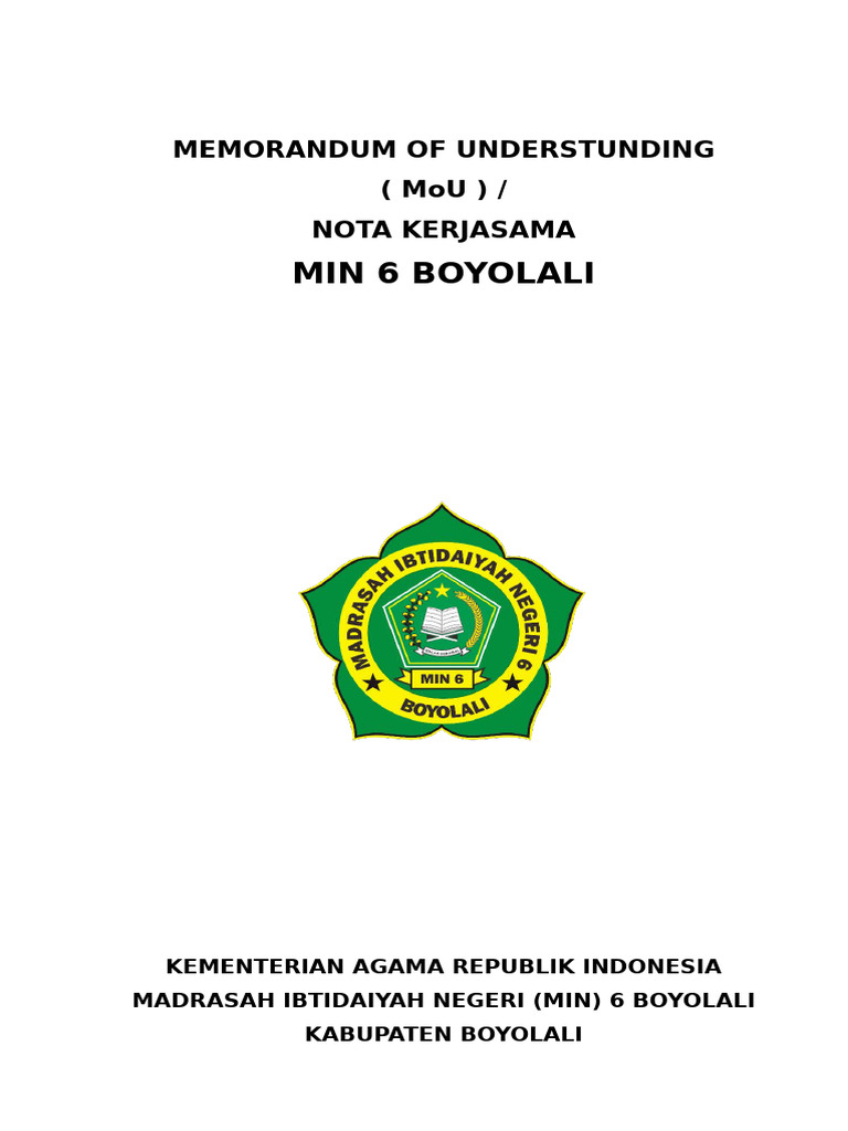 Cover MoU | PDF
