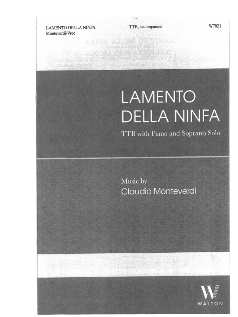 Lamento Della Ninfa - Claudio Monteverdi TTB | PDF