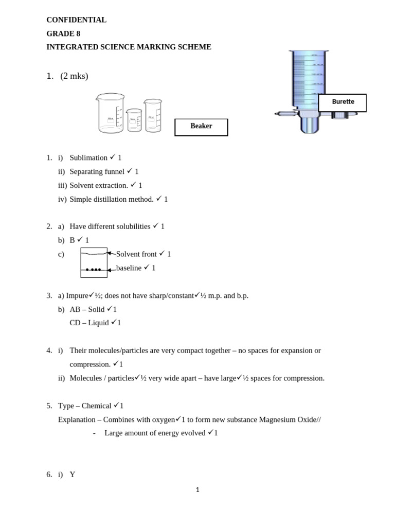 Grade 8 Science Ms Midterm 2 Set 2 Exam | PDF