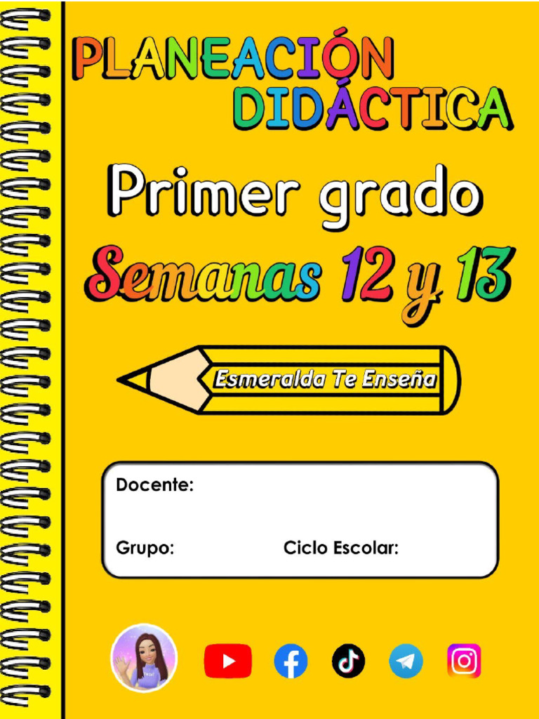 1° S12-S13 - PLANEACIÓN DIDÁCTICA ? Esmeralda Te Enseña ? | PDF