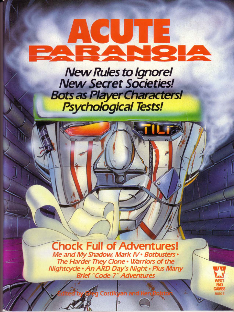 WEG80105 Paranoia 1e RPG - Acute Paranoia (1986) | PDF