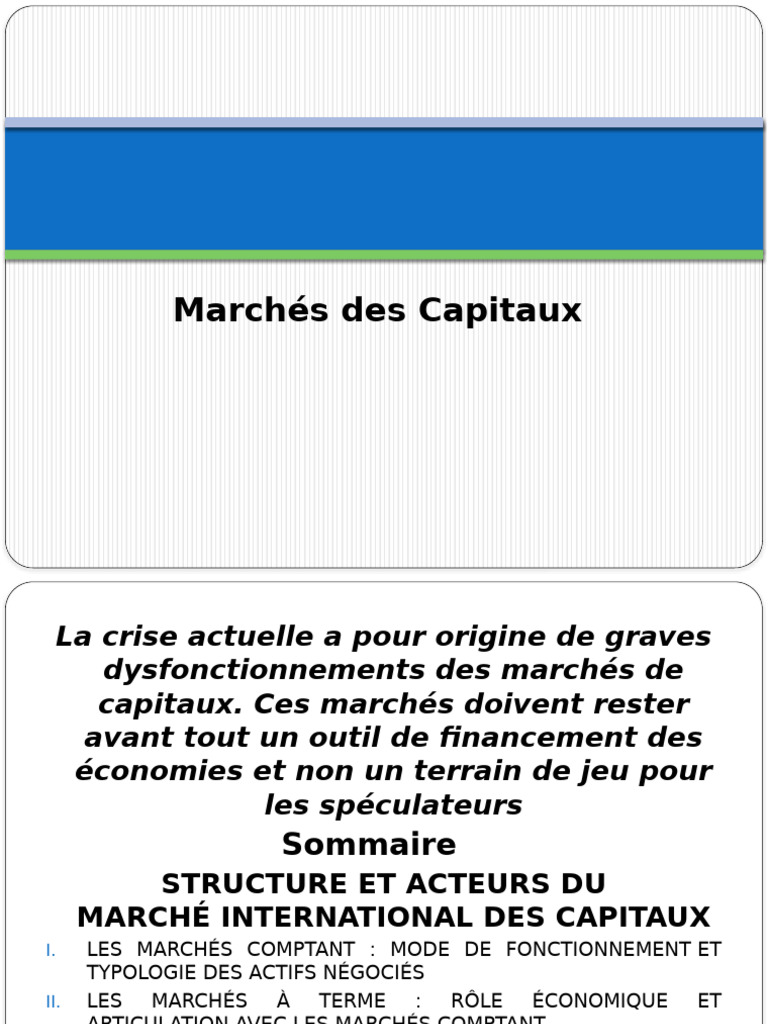 Marches Capitaux Bis | PDF