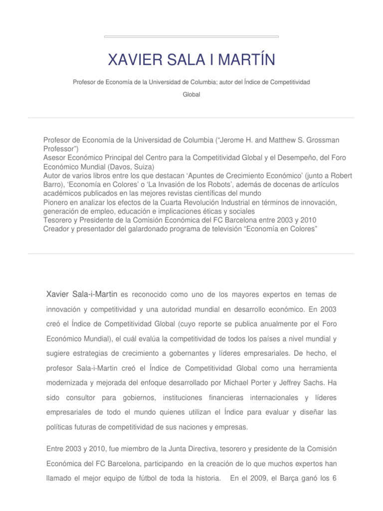 Xavier Sala I Martin | PDF