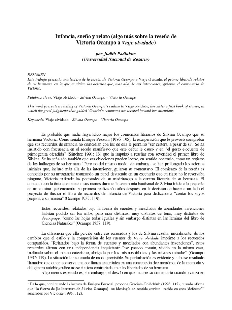 Texto Sobre Silvina Ocampo | PDF | Escritura | España