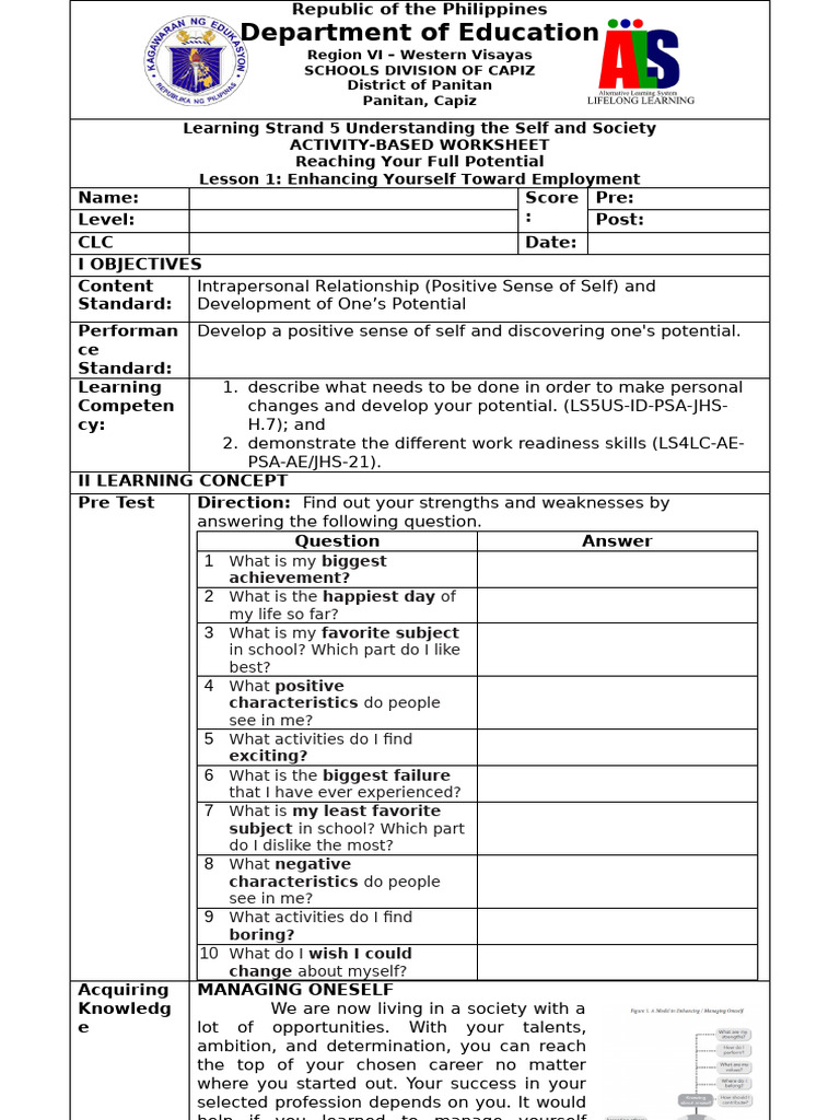 LS5 Module 1 Lesson 1 1 | PDF