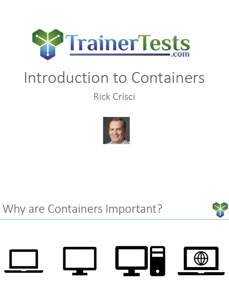 S1L3 - Introduction To Containers Slides | PDF