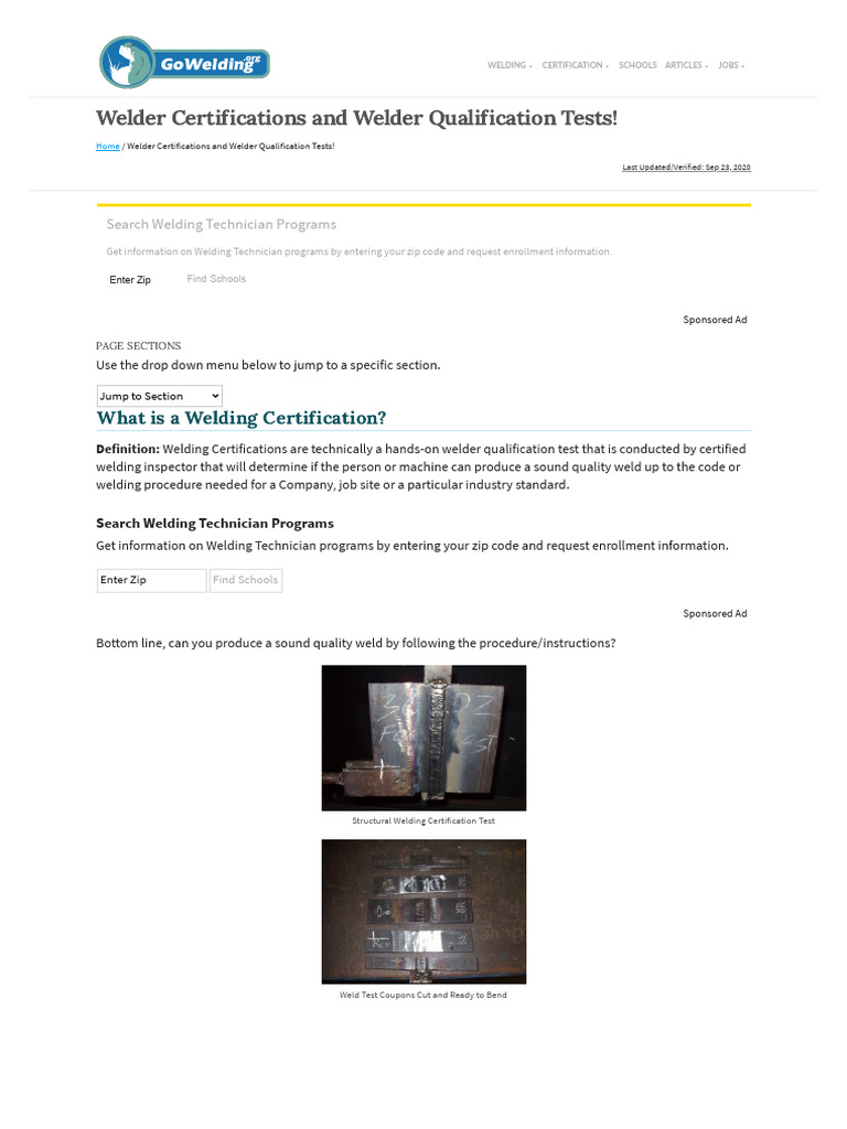 Plate Welding Certification - A Basic Guide From Structural To Pipe Welding Certifications and ...