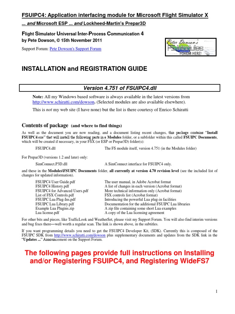 Installing and Registering FSUIPC4 | PDF | Windows Registry | Computer File