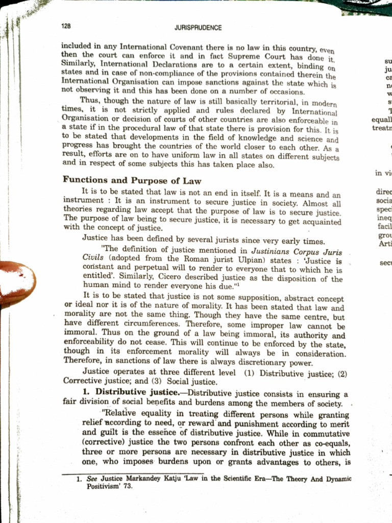 Nature, Purpose and Functions of Law | PDF