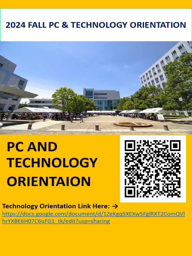2024 FALL_ QR code_PC& Technology Orientation ★ | PDF