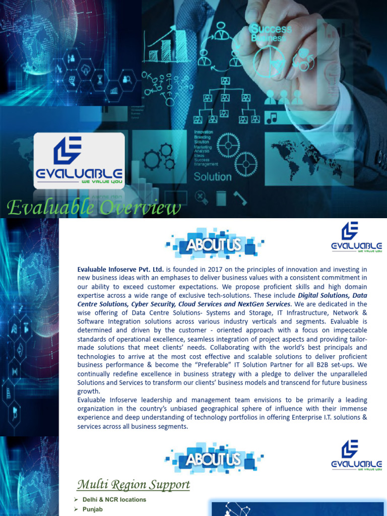 Evaluable Infoserve Pvt. Ltd. - An Overview | PDF
