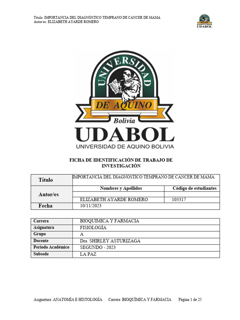 Apa Cancer de Mama | PDF