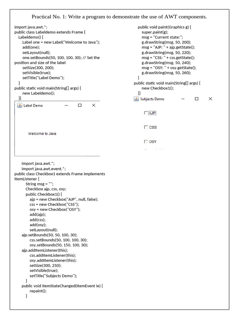 Practical No 1 | PDF