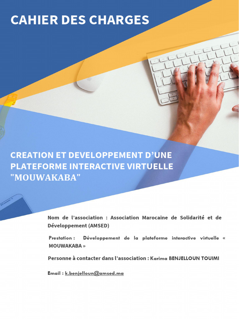 Cahier-des-charges-Plateforme-MOUWAKBA_-FM | PDF
