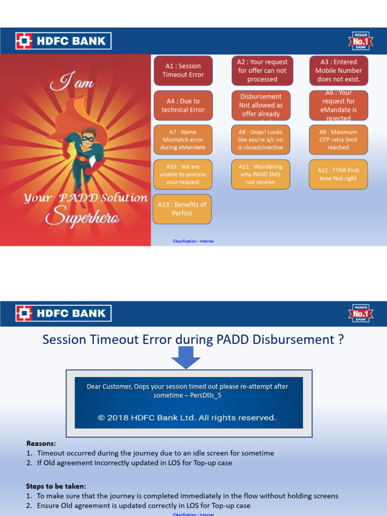 HDFC PADD Disbursement Errors Guide | PDF | Finance & Money Management