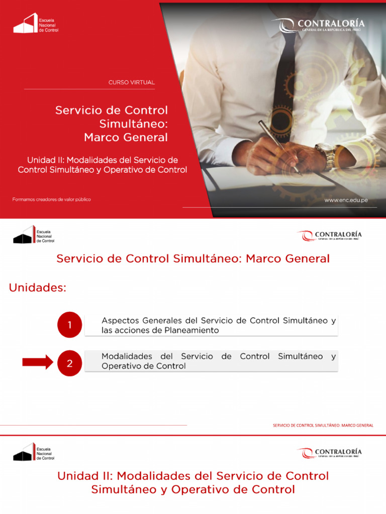 Servicio de Control Simultáneo Marco General - Diapositivas U2 | PDF