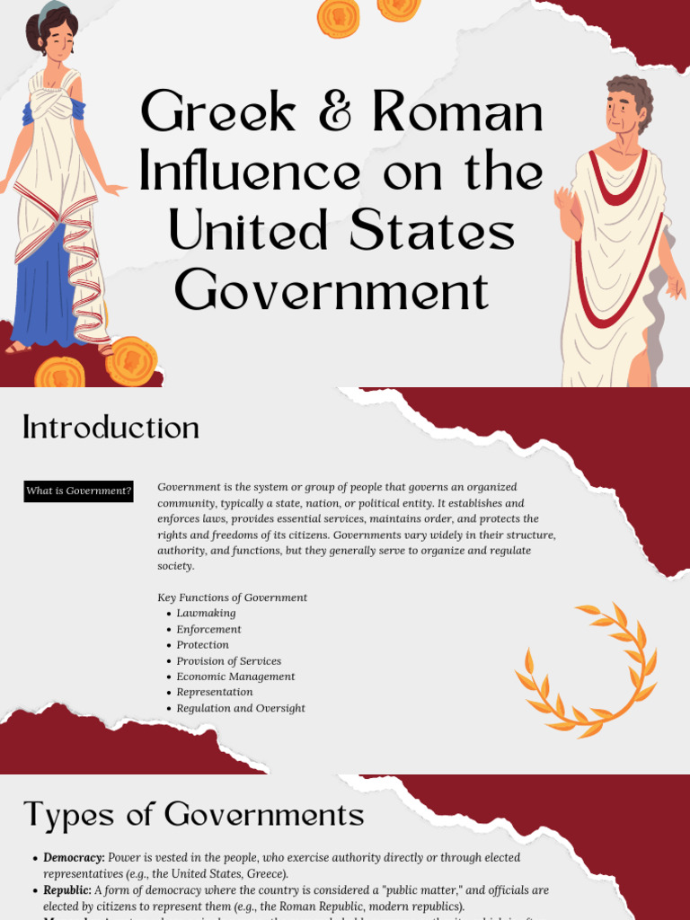 Greek & Roman Influence On The United Stated Government | PDF