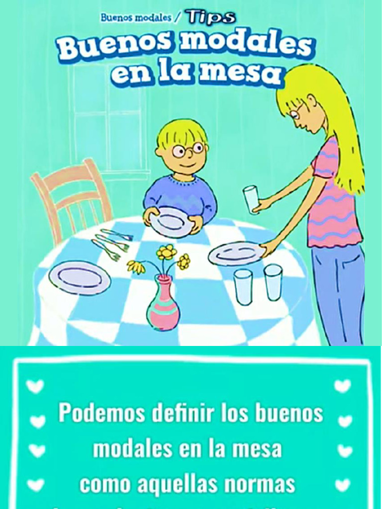Buenos modales en la mesa - Buenos modales Tips | PDF