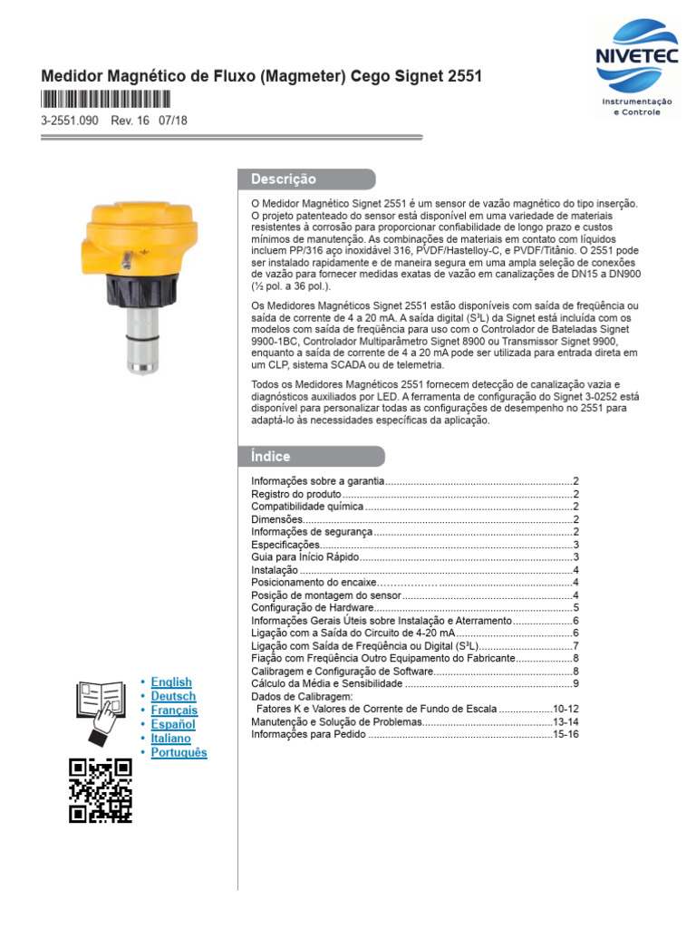 Medidor Magnético Signet 2551: Guia Completo | PDF | Magnetismo | Casa ...