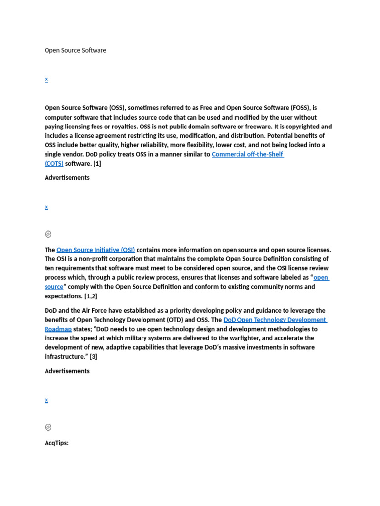 Open Source Software | PDF