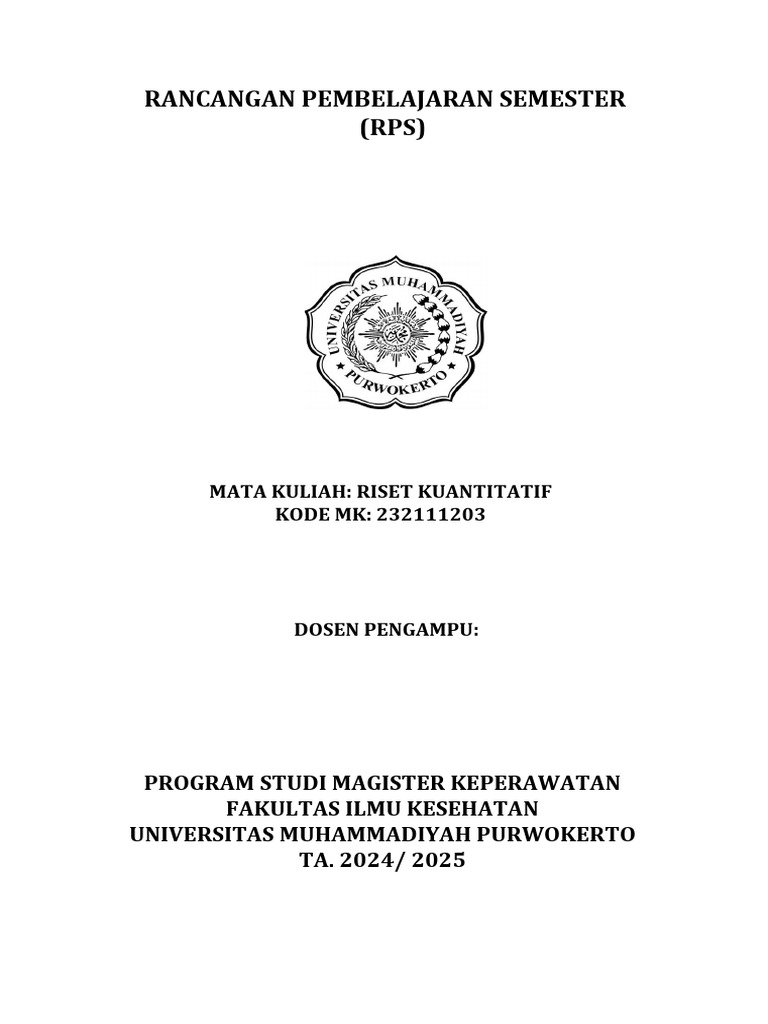 S2 - RPS Riset Kuantiattif 2024 - Yekti | PDF | Observation | Methodology