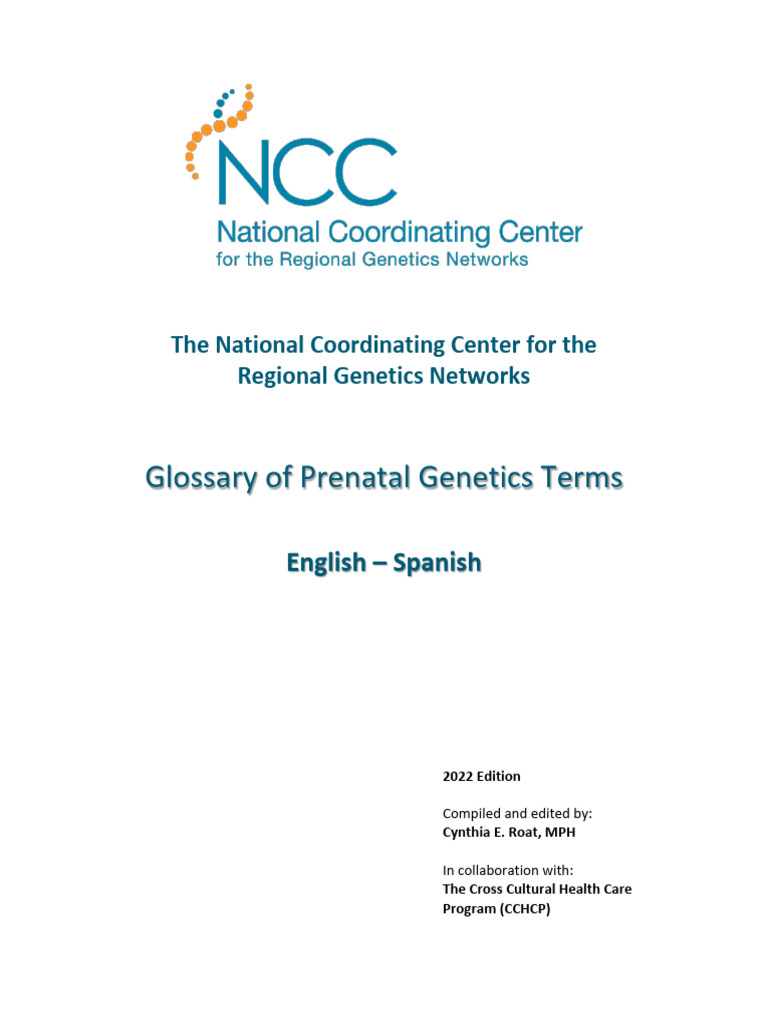 Spanish - PRENATAL Genetics Glossary | PDF