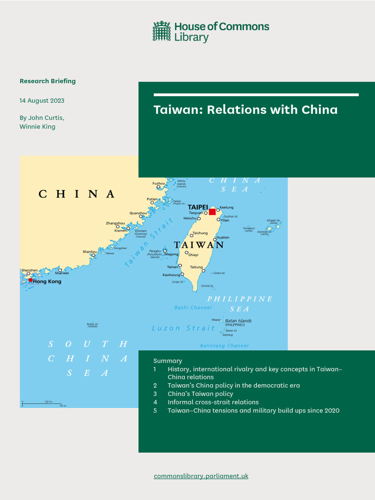 Taiwan-China Relations History UK PARLIAMENT | PDF