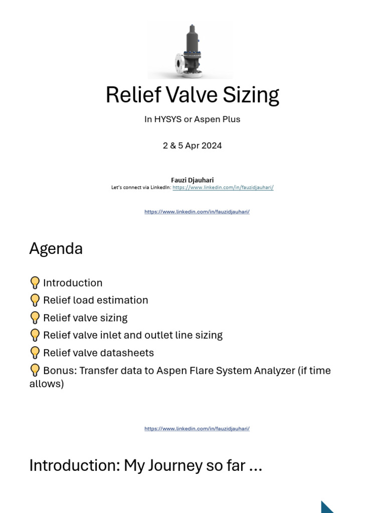 Integrated Workflow From Relief Load To PSV Datasheet | PDF