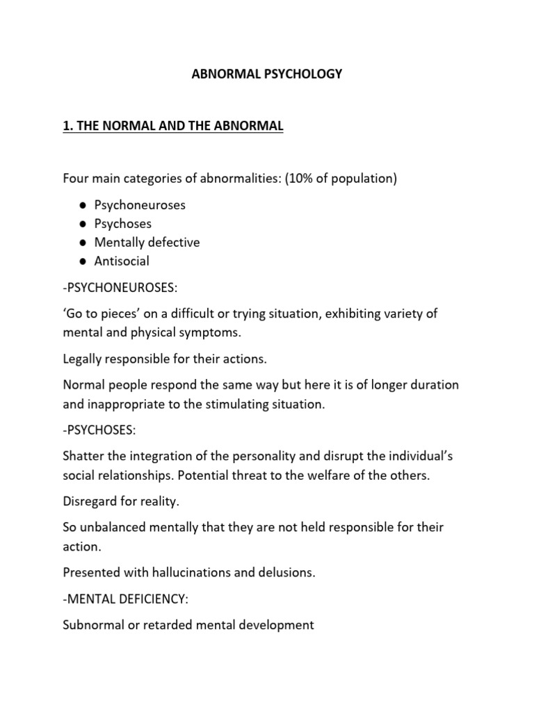 Abnormal Psychology | PDF