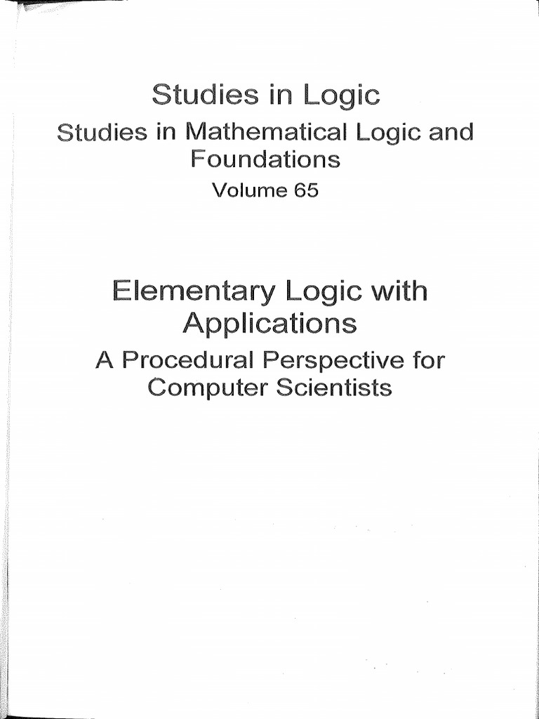 Elementary Logic With Applications A Procedural Perspective For ...