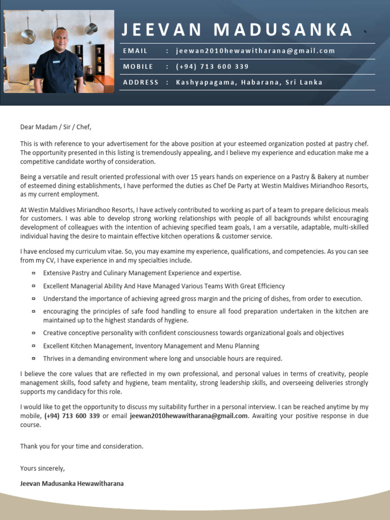 Updated Cover Letter | PDF