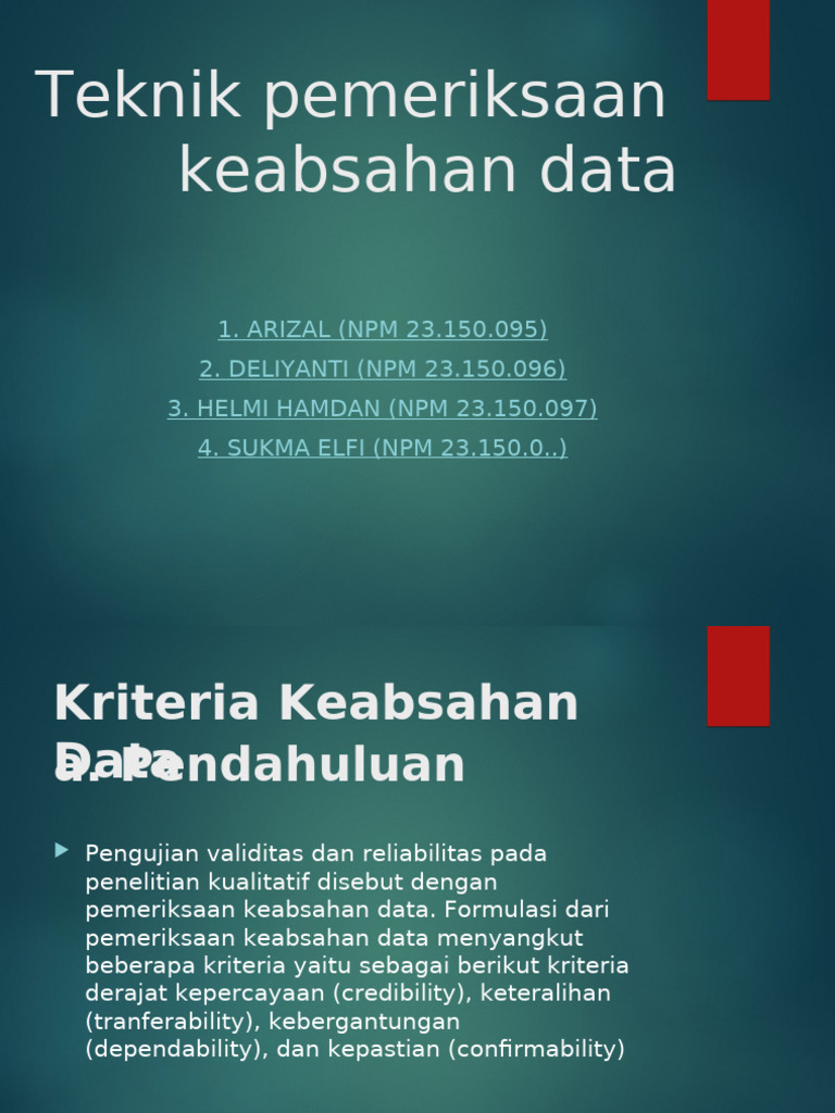 Keabsahan Data Penelitian Kualitatif | PDF